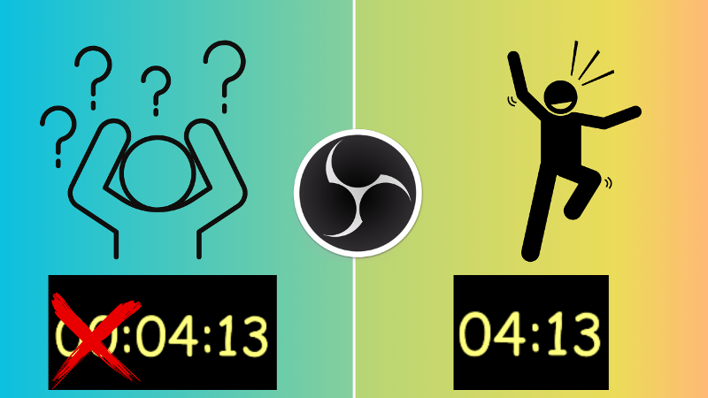 Change OBS Countdown Timer To Minutes/Seconds Only
