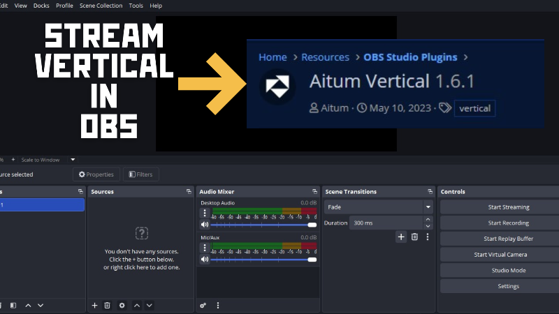Download And Install The Aitum Vertical Plugin For OBS